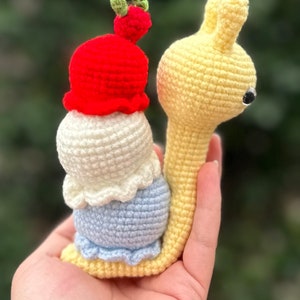 Ice Cream Snail | Stuffed Animals | Toys | Handmade | Crochet ...