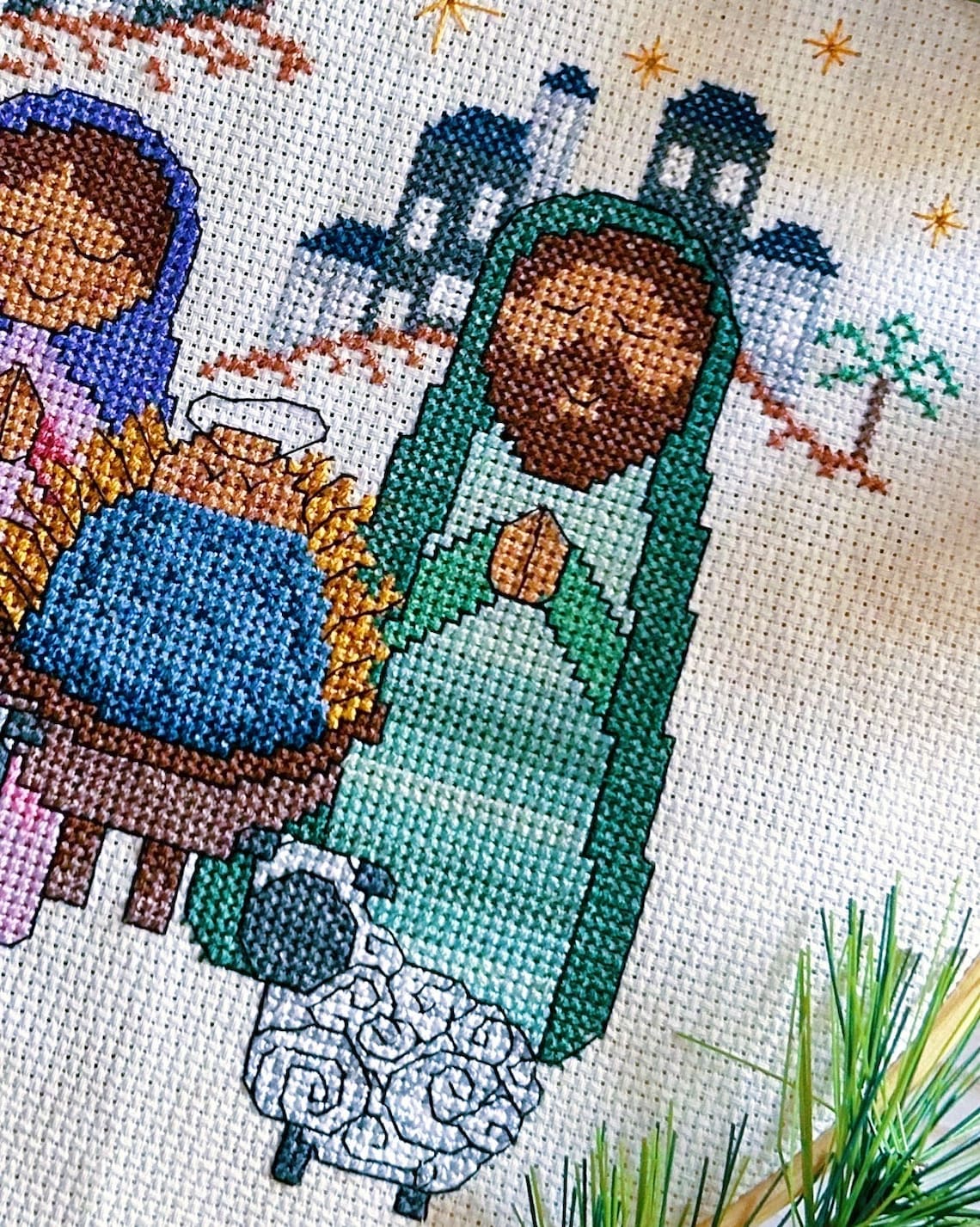 Nativity Cross Stitch Pattern, Christmas Cross Stitch Pattern, Holy ...