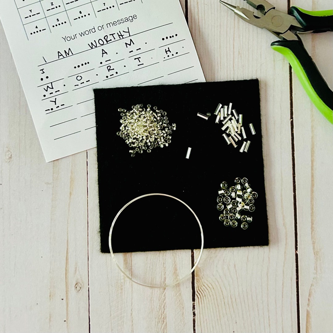 Morse Code Bracelet Kit, Bracelet Kit, Morse Code Kit, Beads, Memory ...