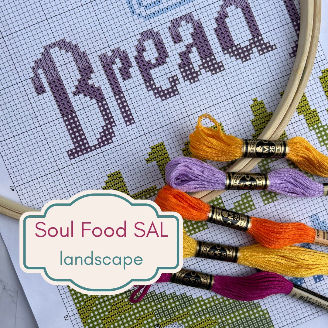 Bread From Heaven Cross Stitch Kit, Soul Food Cross SAL, Landscape ...