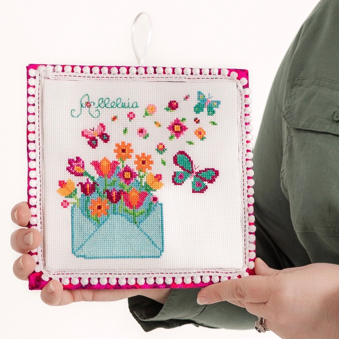 Easter Cross Stitch Pattern, Alleluia Crossstitch, Spring Cross Stitch ...