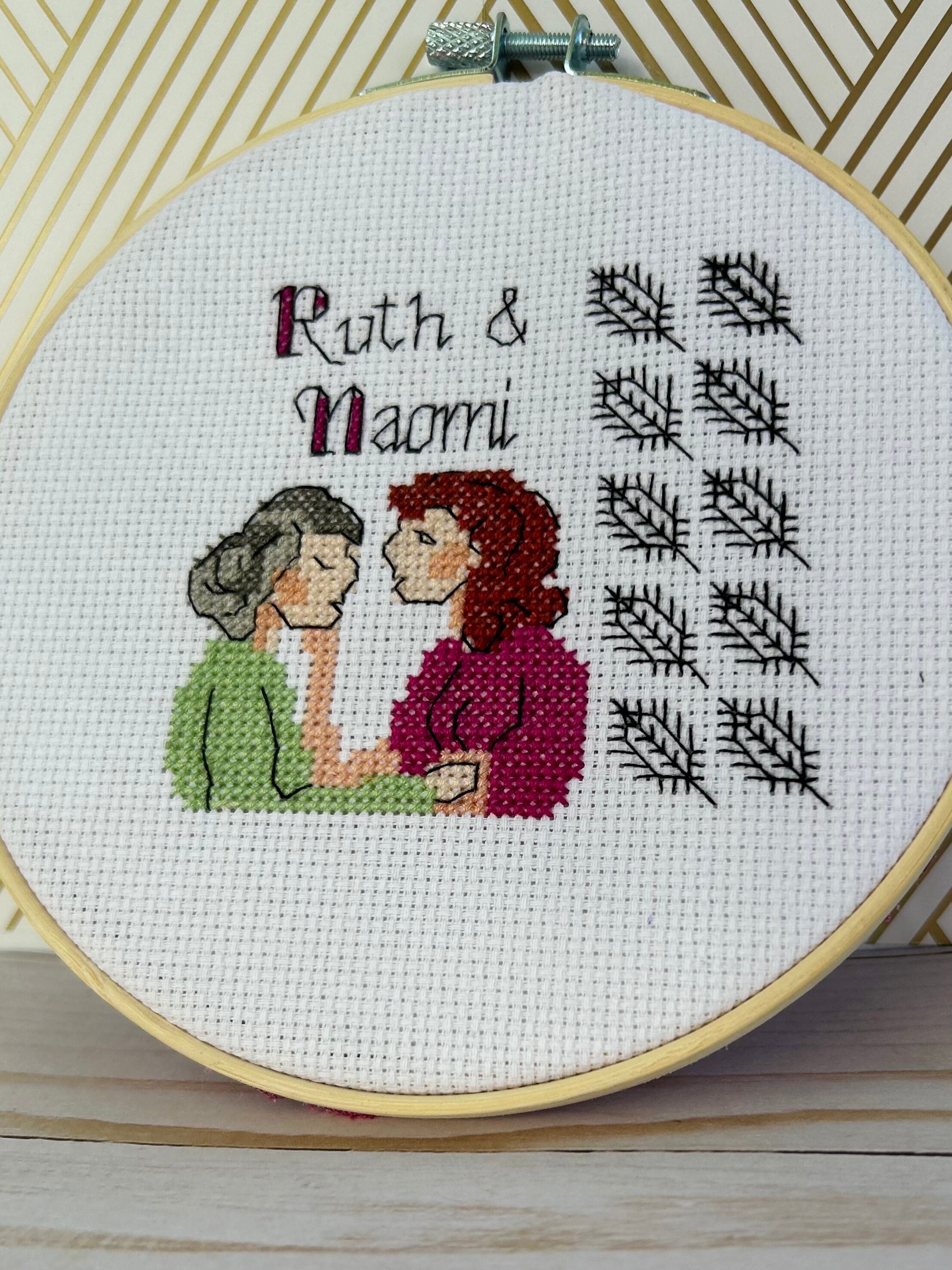 Ruth and Naomi Cross Stitch Pattern, Bible Women Cross Stitch, Biblical ...