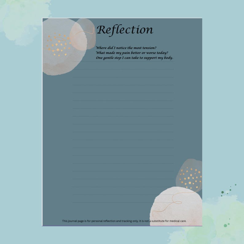 Body Scan Journal With Guided Questions | Pain Mapping | Mind-body ...