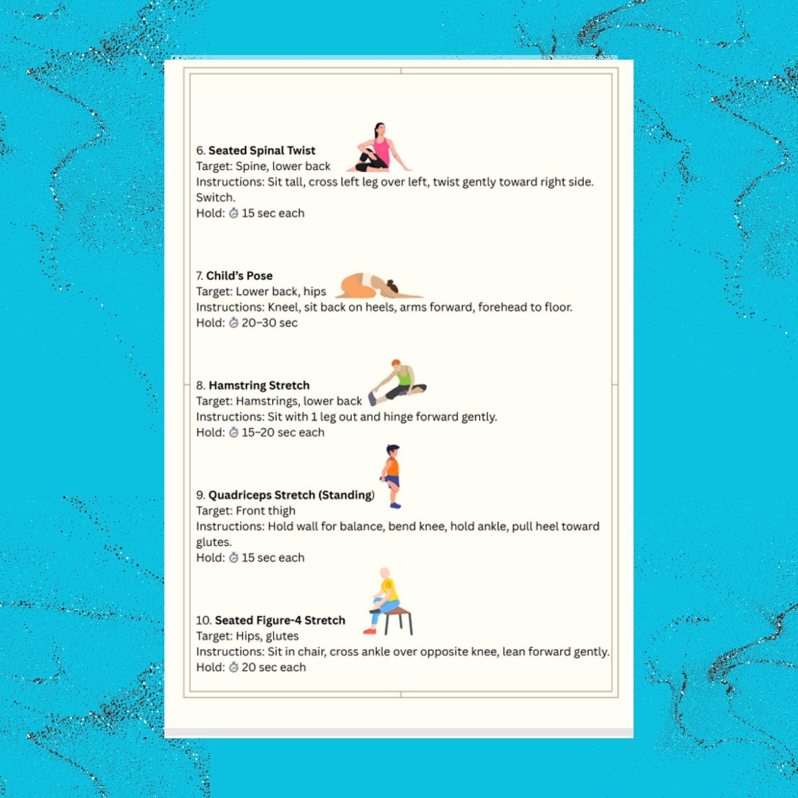 Printable Gentle Stretch Guide: Pain Relief, Flexibility, Planner (PDF ...