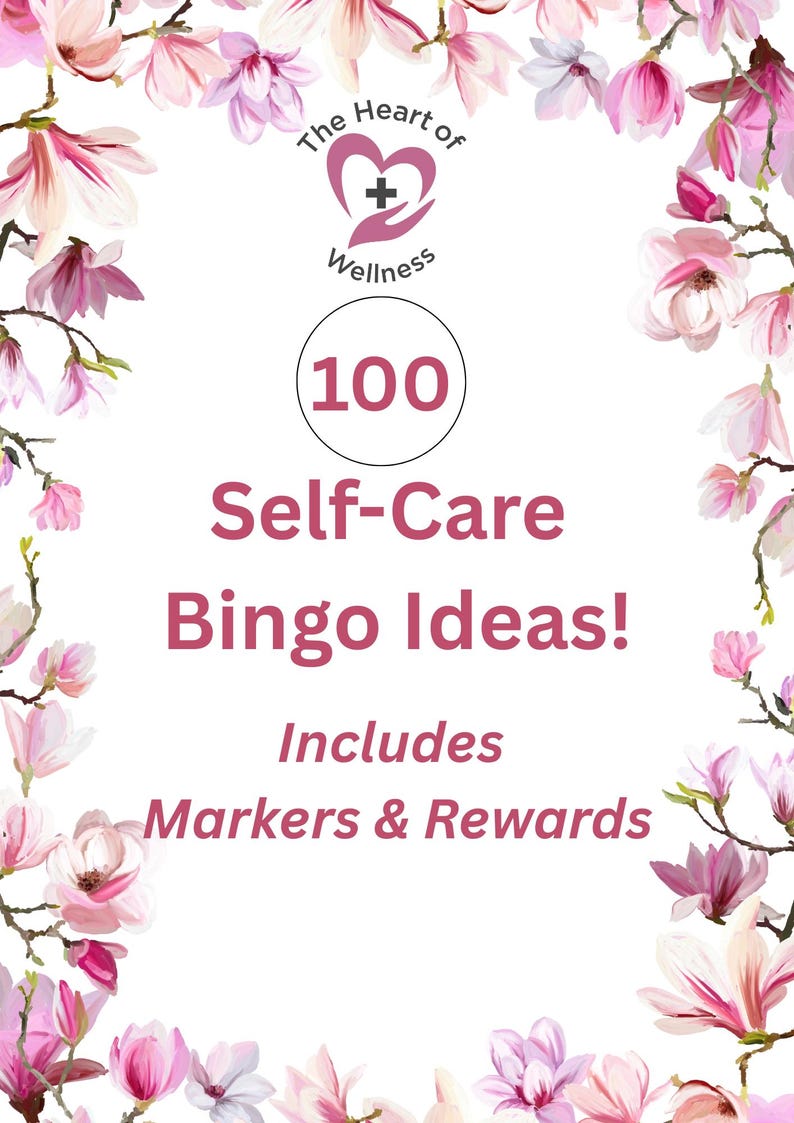 Printable Self-care Bingo Cards: Wellness & Mindfulness Prompts (PDF ...