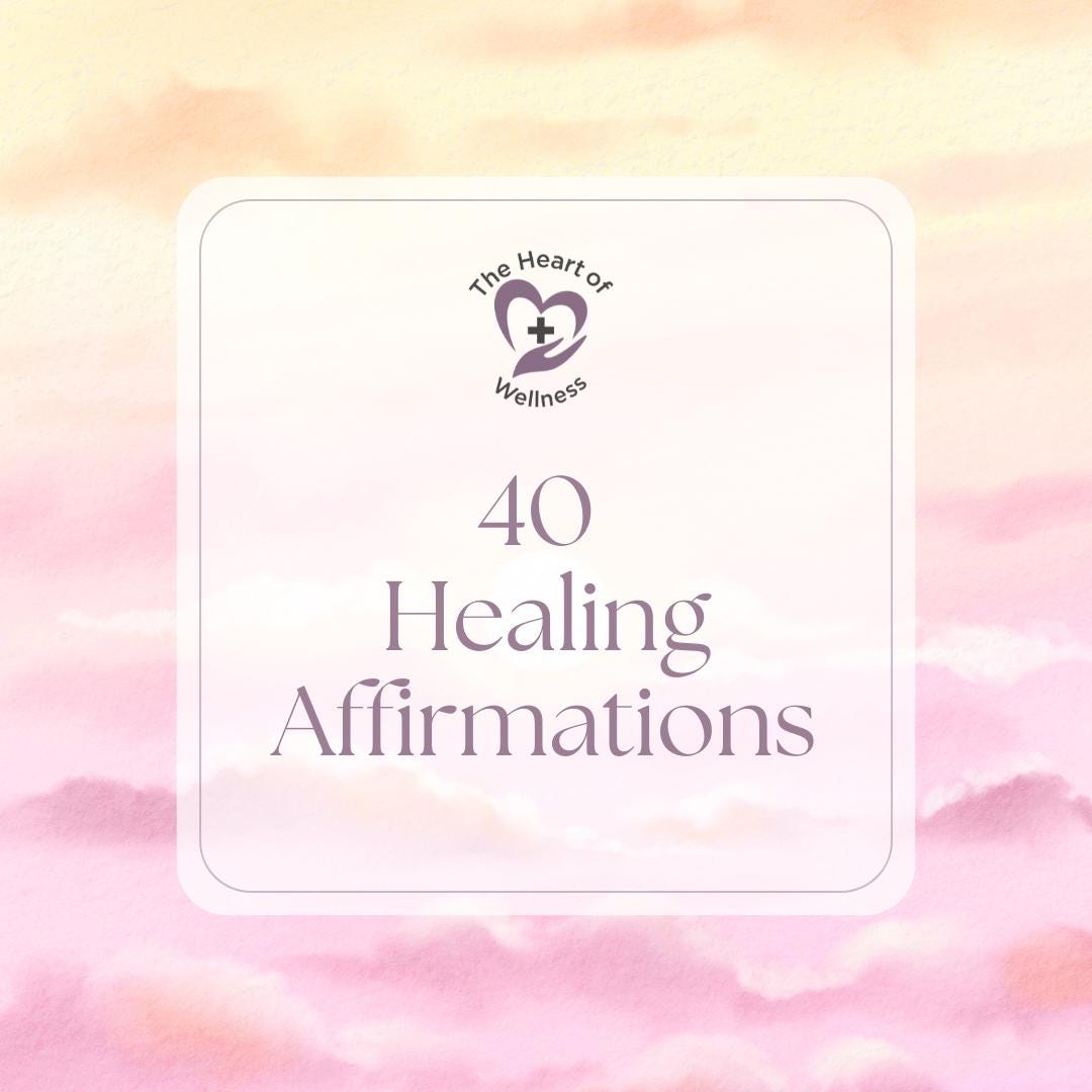 Printable Healing Affirmation Cards | 40 Inspirational Watercolor Self ...