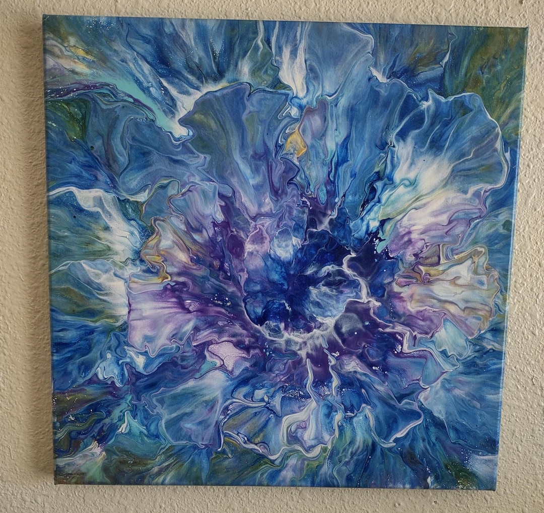 Modern Abstract Acrylic Painting. One of a Kind Original Fluid Art by ...