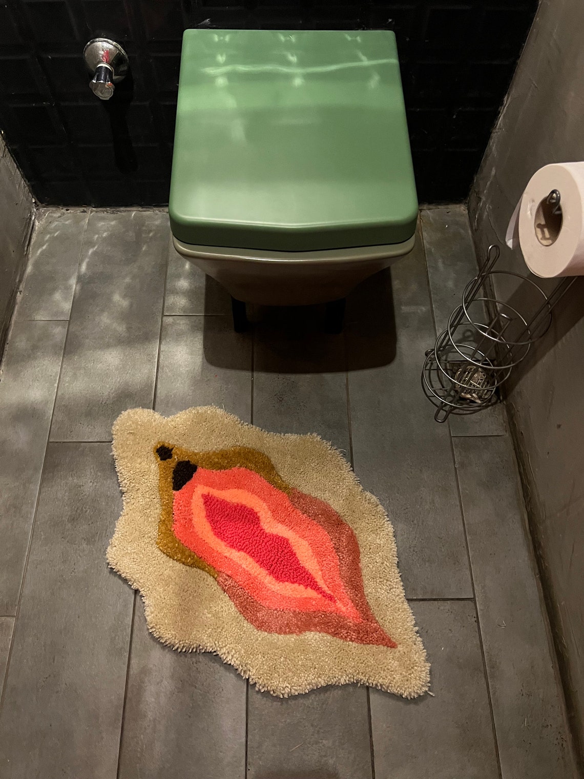 Pink Vulva Tufted Rug Hanmade, Feminist & Protest Art, Erotic Carpet ...