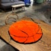Orange Basketball Ball Tufted Rug, NBA Lover Gift, Game Room Rug Decor ...
