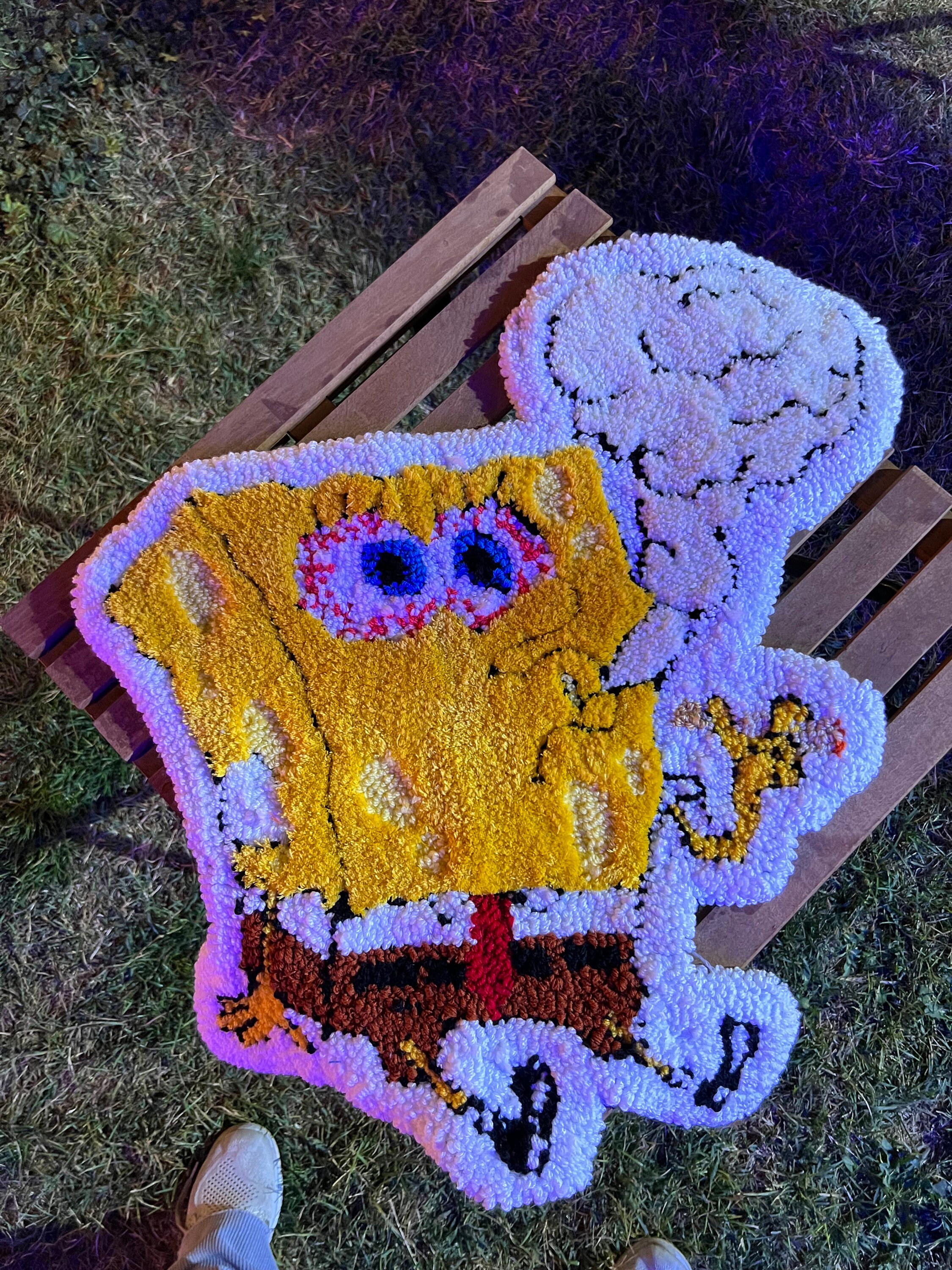 Smoking Weed Fluffy Rug, Funny Gift Idea, %100 Handmade Tufted Rug ...