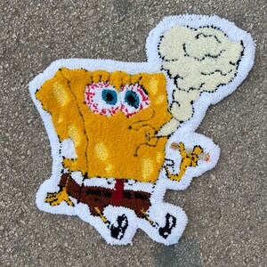 Smoking Weed Fluffy Rug, Funny Gift Idea, %100 Handmade Tufted Rug ...