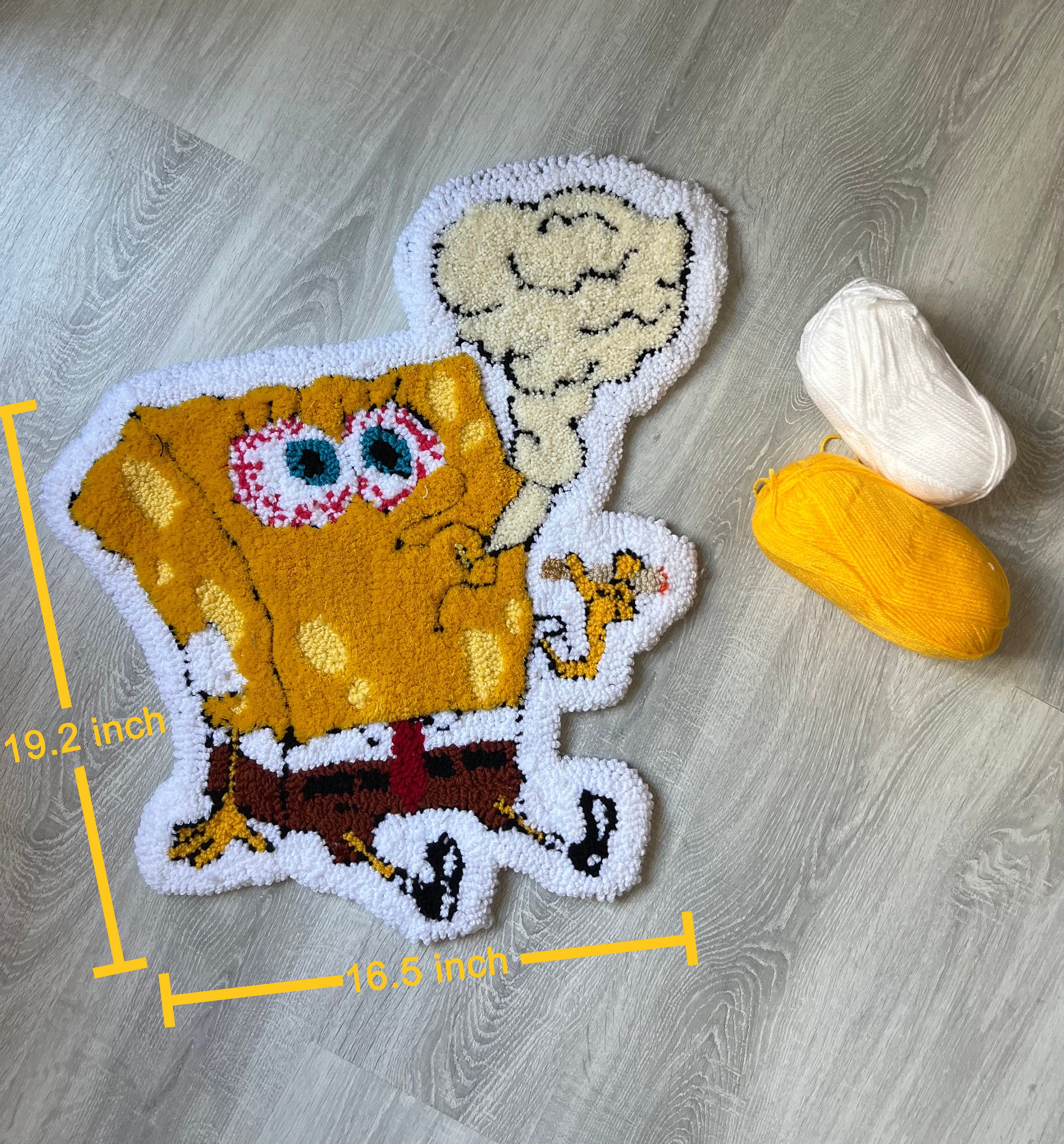 Smoking Weed Fluffy Rug, Funny Gift Idea, %100 Handmade Tufted Rug ...