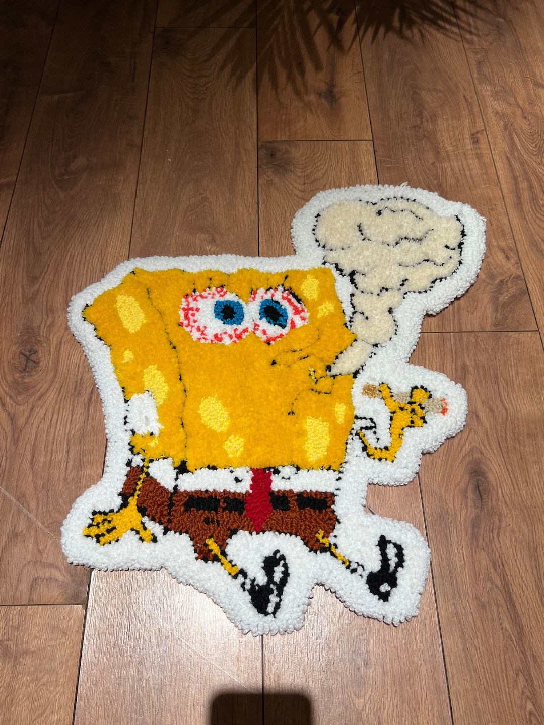 Smoking Weed Fluffy Rug, Funny Gift Idea, %100 Handmade Tufted Rug ...