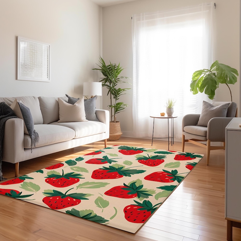 Strawberry Rug - Etsy