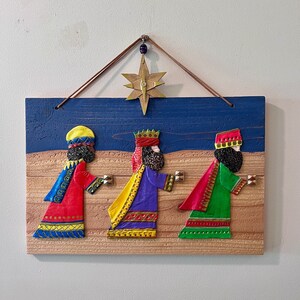Three Kings Wall Decor Tres Reyes Magos Colorful Epiphany - Etsy