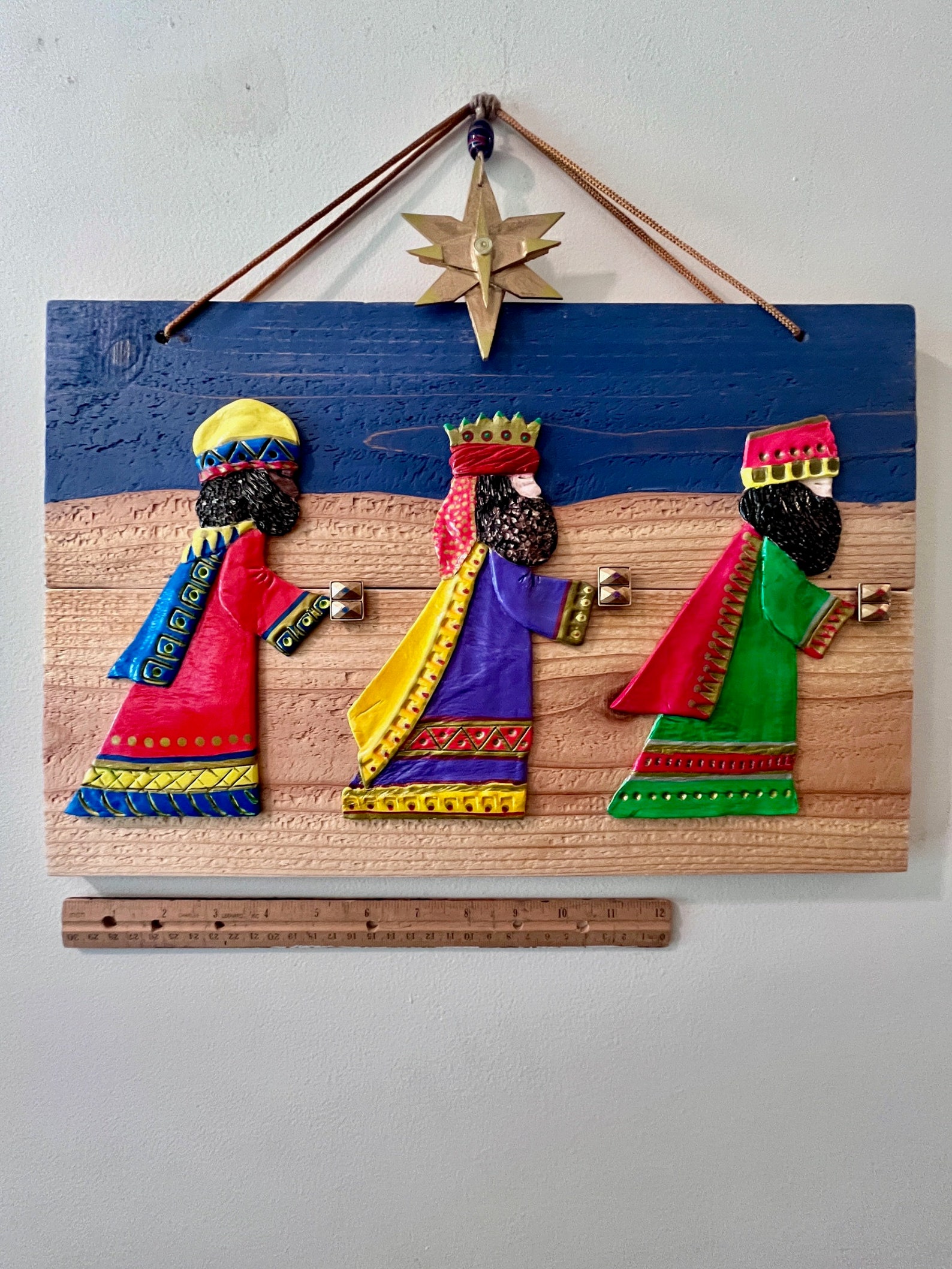 Three Kings Wall Decor Tres Reyes Magos Colorful Epiphany - Etsy