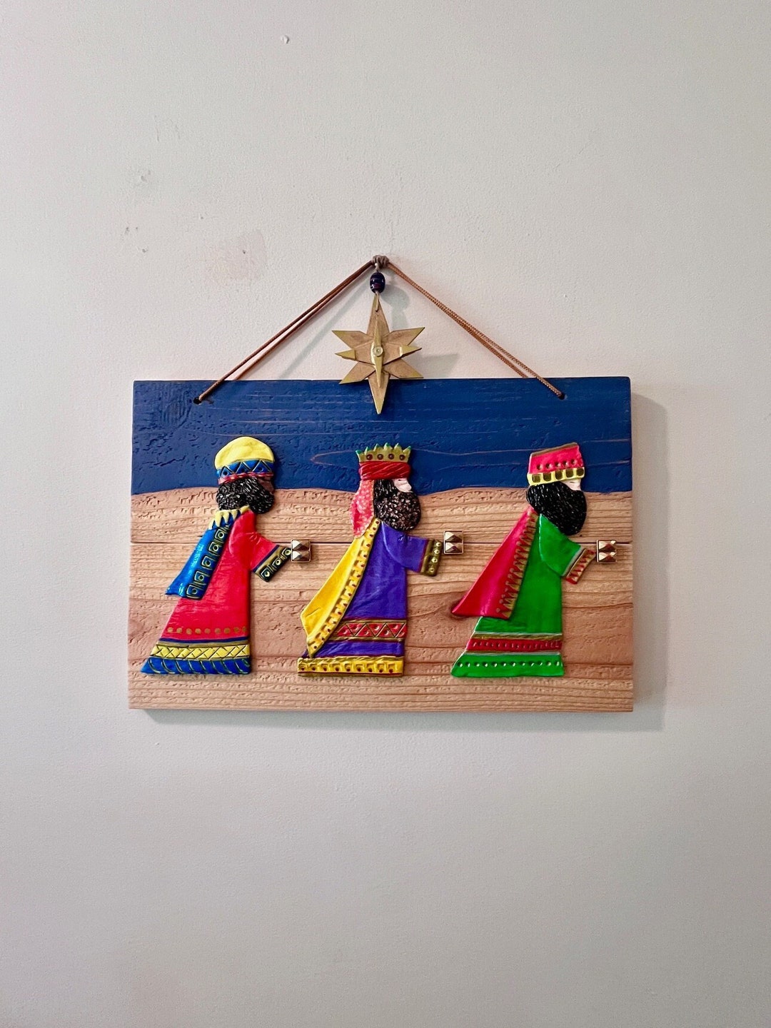 Three Kings Wall Decor Tres Reyes Magos Colorful Epiphany - Etsy