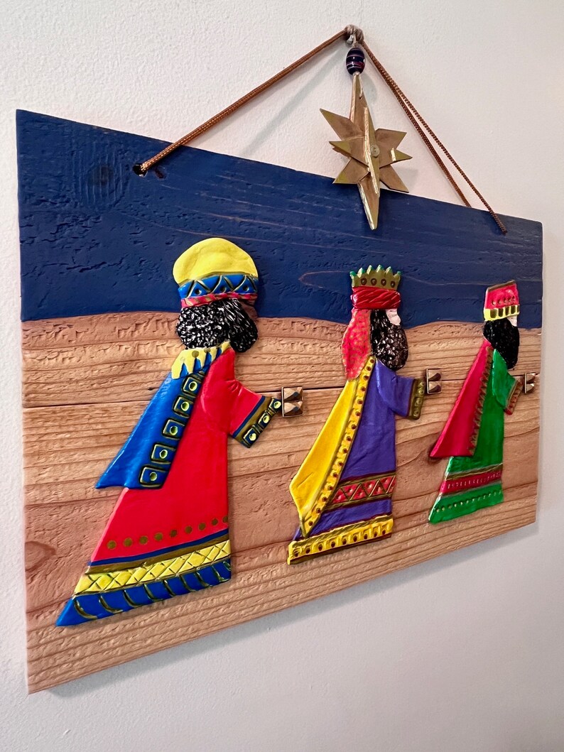 Three Kings Wall Decor Tres Reyes Magos Colorful Epiphany - Etsy