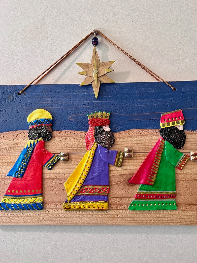 Three Kings Wall Decor Tres Reyes Magos Colorful Epiphany - Etsy