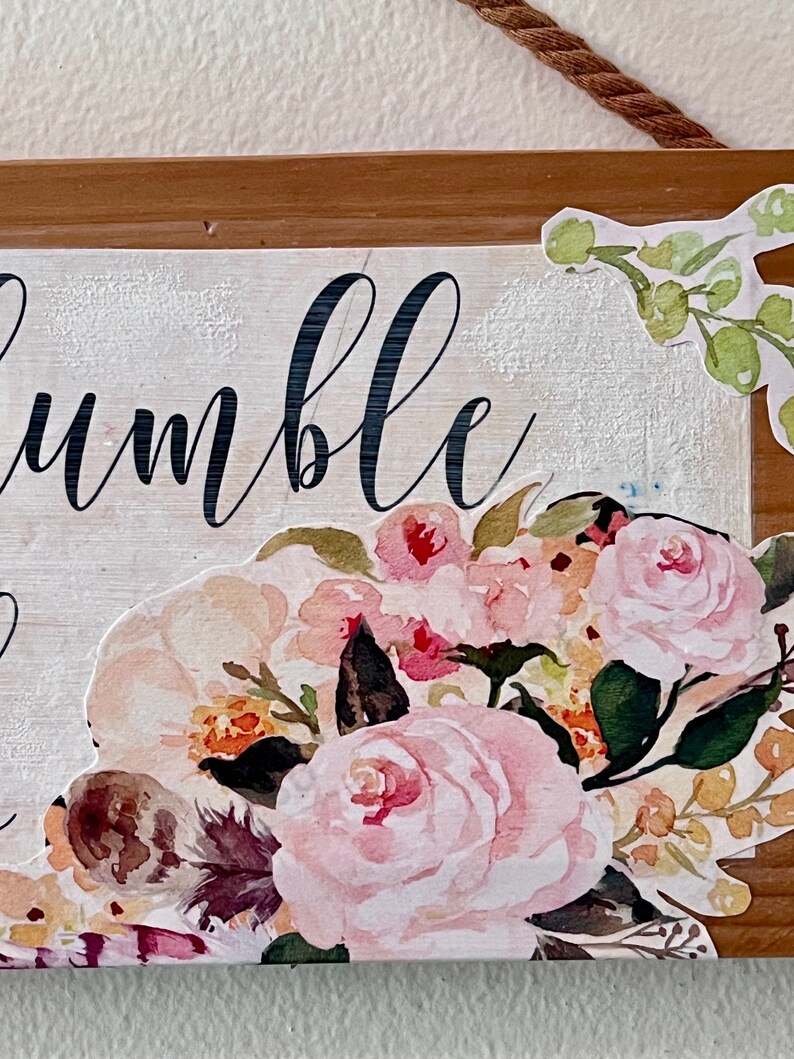 Inspirational Wooden Sign Ecofriendly Wall Decor Stay Humble Word Sign ...