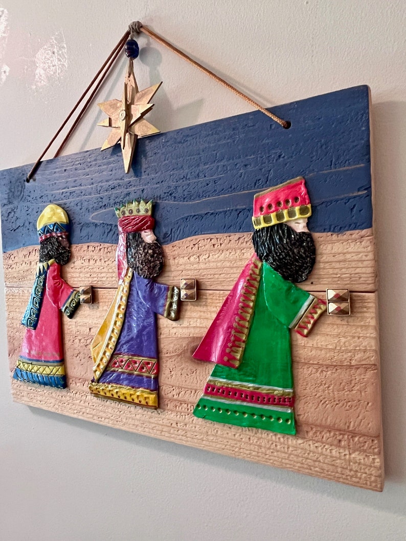 Three Kings Wall Decor Tres Reyes Magos Colorful Epiphany - Etsy