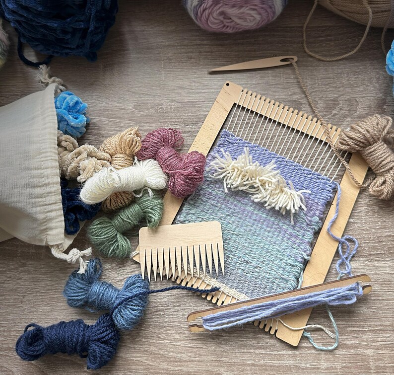 DIY Tapestry Kit – Loom Weaving Set With Yarn - Etsy