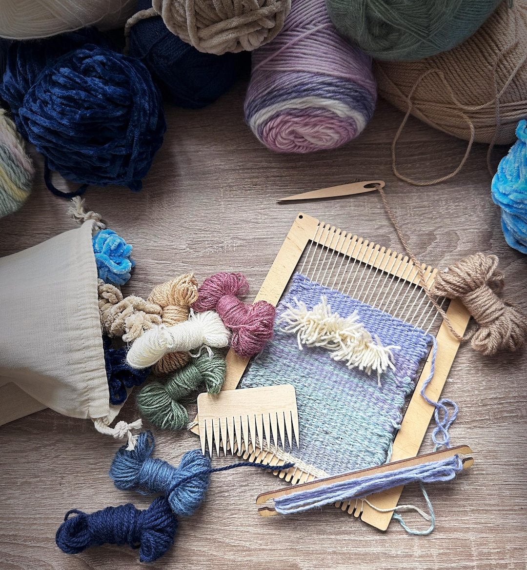 Tapestry Weaving Kit – DIY Loom With Yarn - Etsy