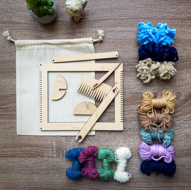 DIY Tapestry Kit – Loom Weaving Set With Yarn - Etsy