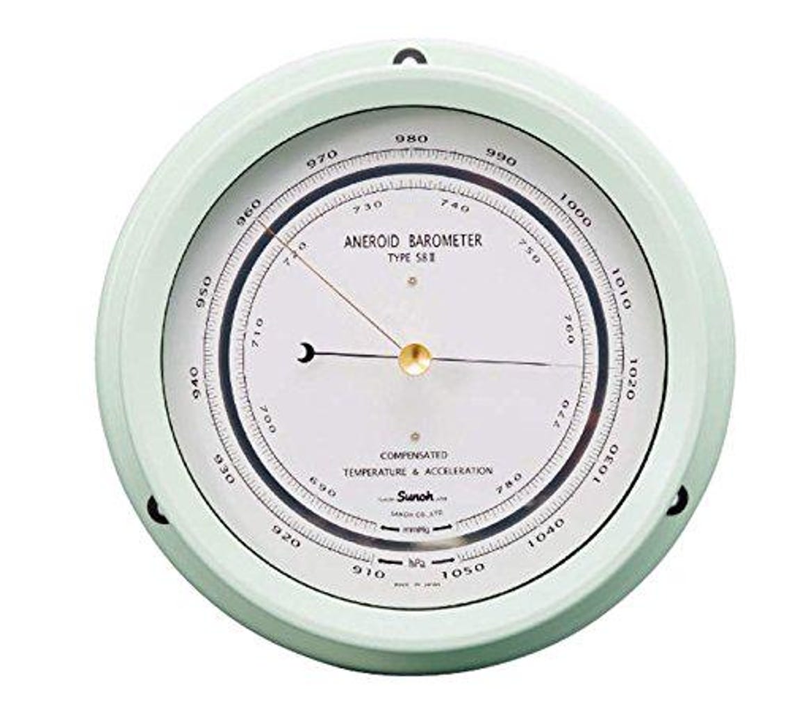 Sanoh Type S8II Aneroid Barometer, Precision Anti-vibration, Japan Made ...