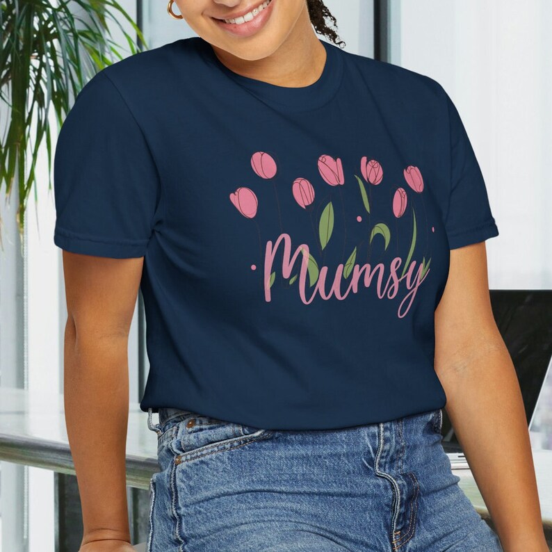 Cute Floral Mumsy Tshirt, Motherhood Appreciation Gift, Mumsie Shirt ...