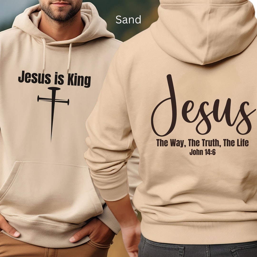 Jesus Hoodie Gift the Way the Truth the Life, Christian Sweater, Jesus ...
