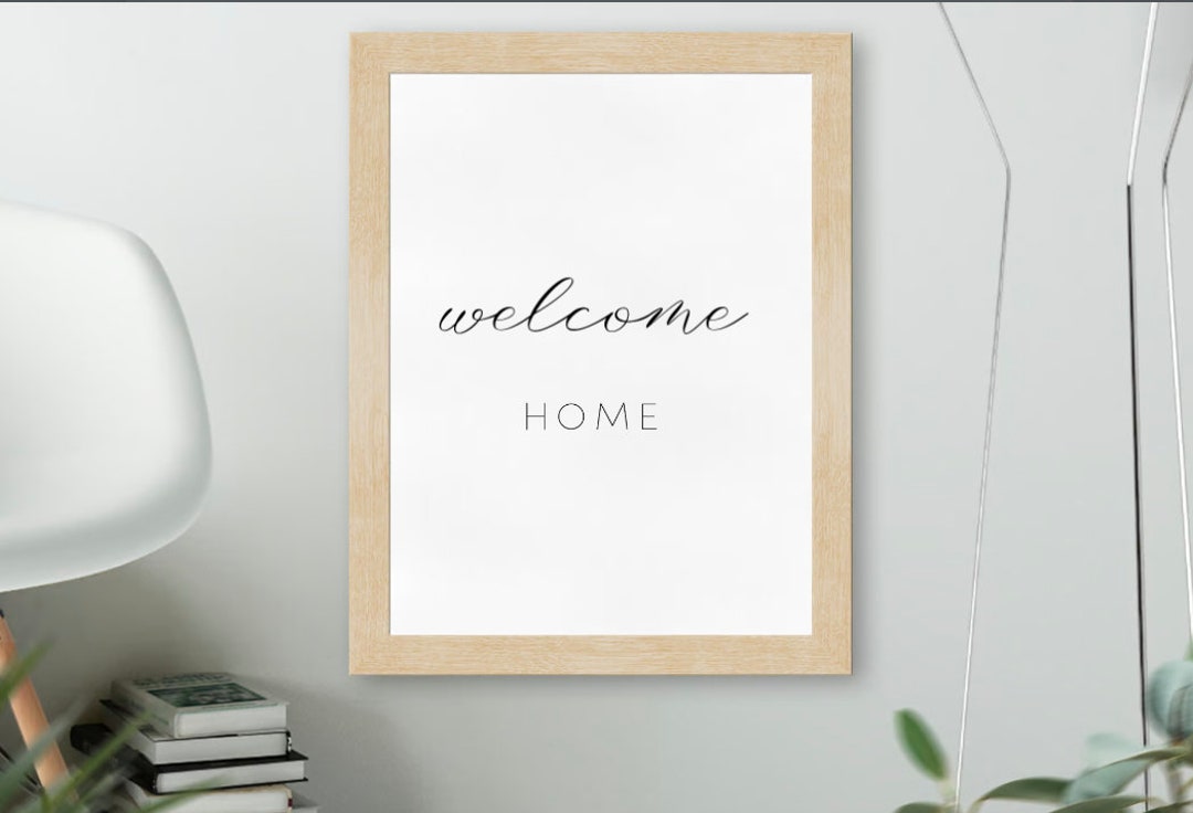 Welcome Home Printable. Wall Art Print. Quote Print. Welcome Home Sign ...