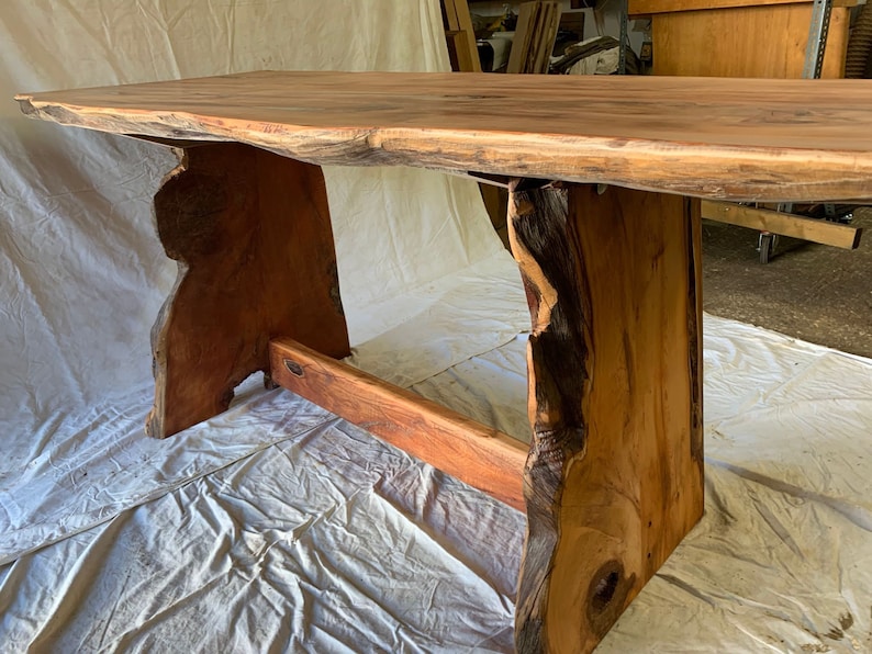 Six Place Ancient Yew Hand Crafted Dining Table - Etsy