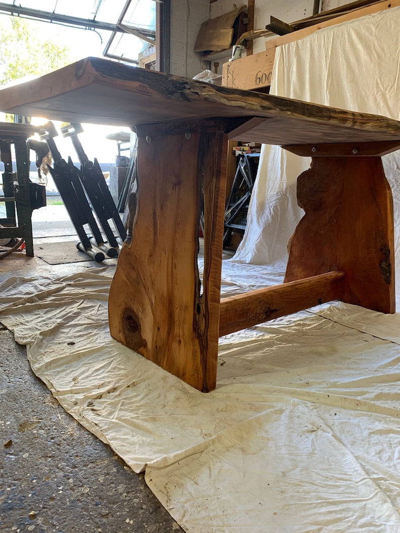 Six Place Ancient Yew Hand Crafted Dining Table - Etsy