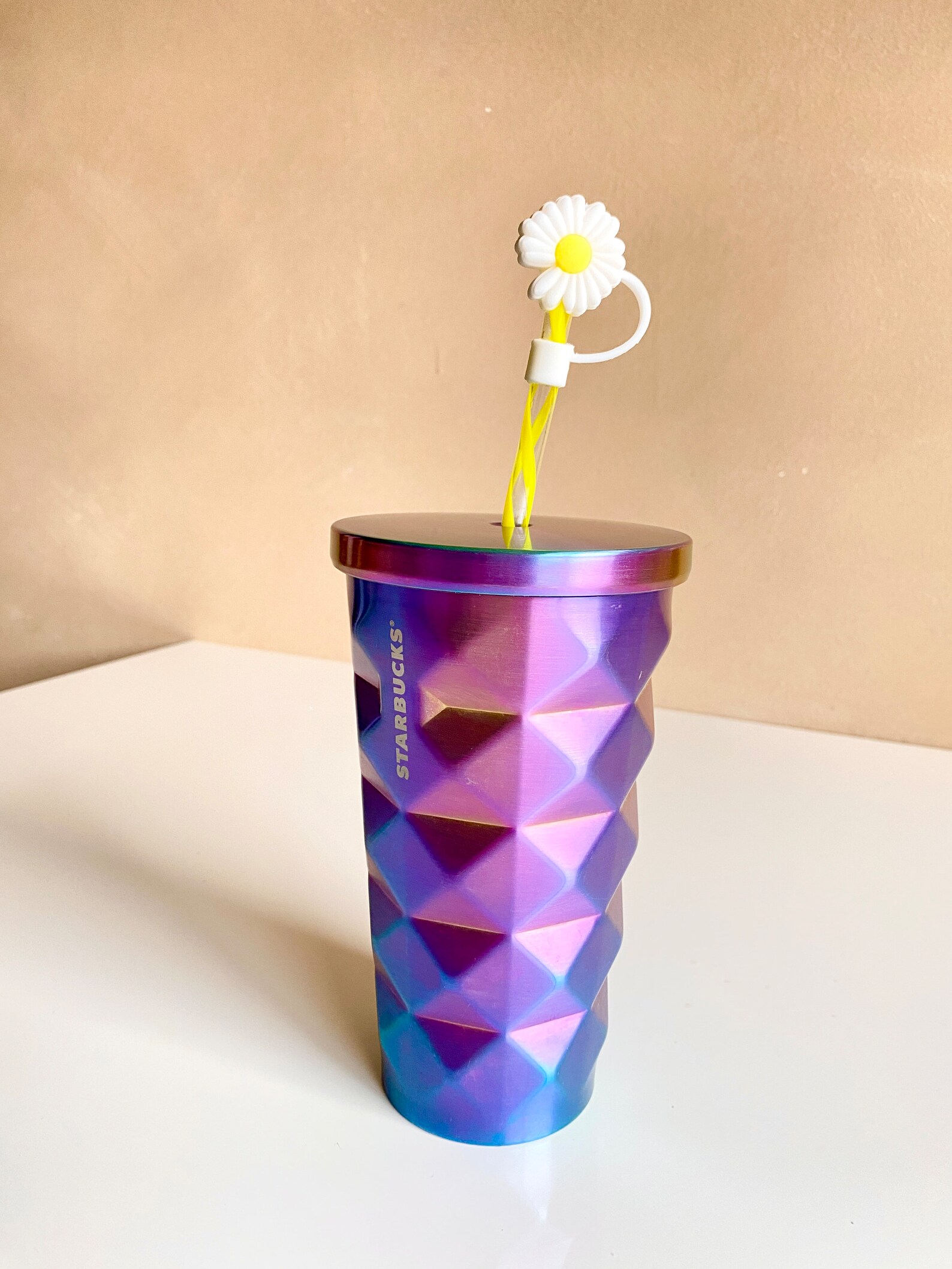 Starbucks Tumbler Straw Topper Daisy Flower Cute Straw Cover Tumbler ...