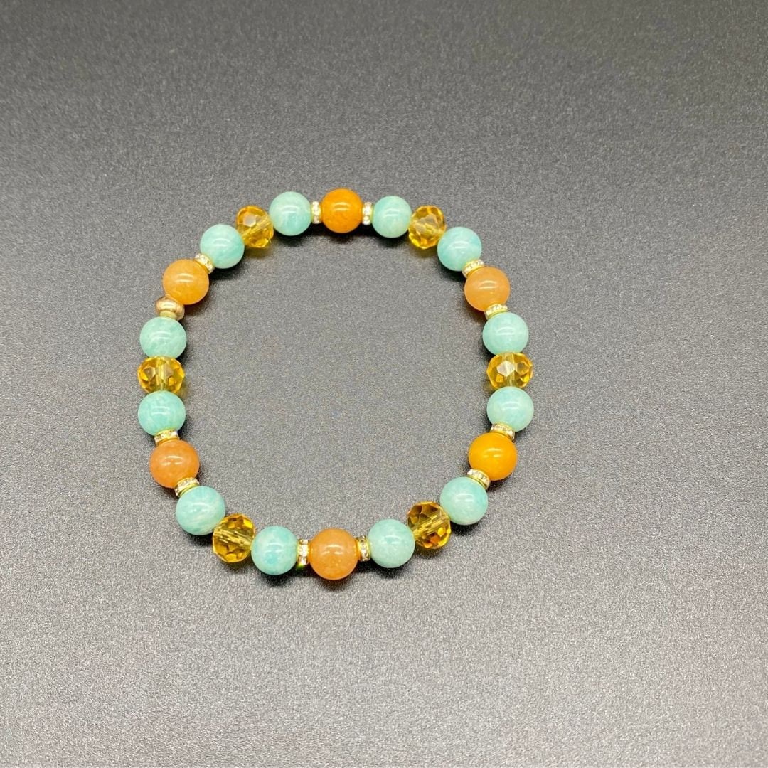 Brazilian Amazonite (AAA) & Yellow Jade Handmade Bracelet - Etsy