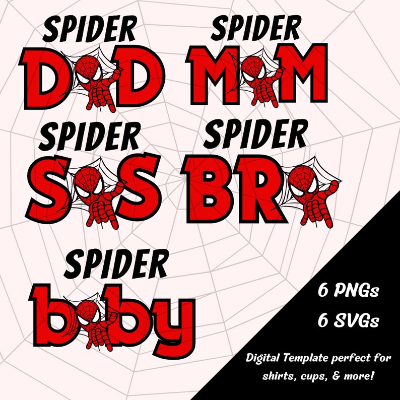 Custom Family Spider Shirts, Spider Dad, Spider Mom Shirts, Spiderman ...