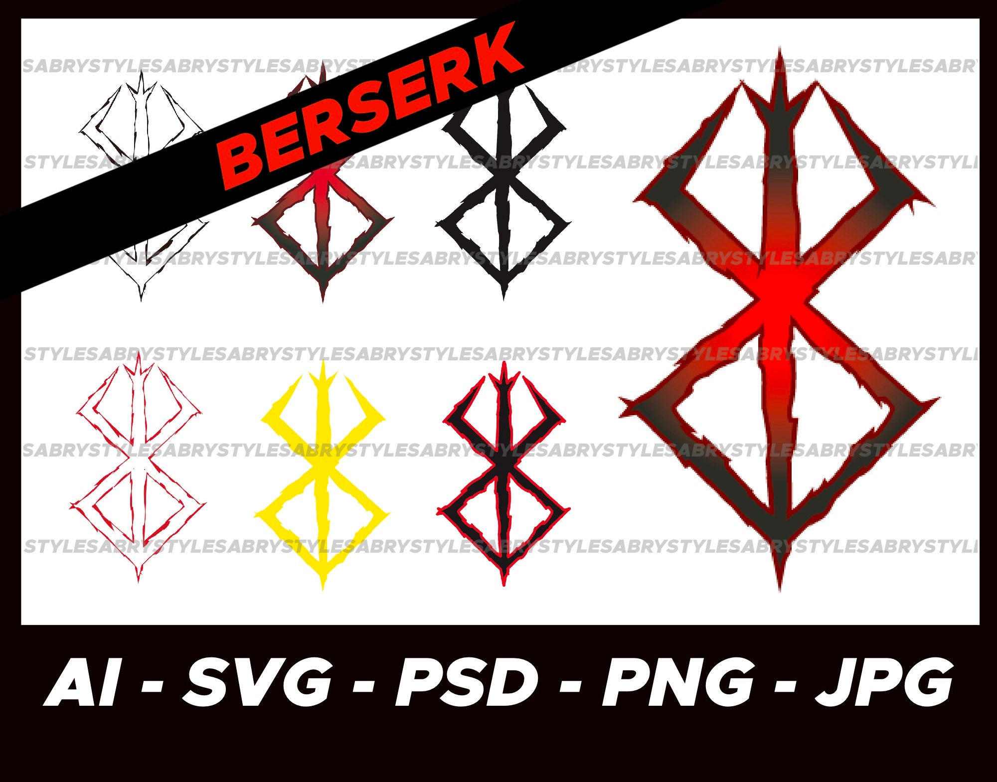 Brand of Sacrifice Berserk Manga Symbol Berserker Anime Guts Svg Ai Psd ...