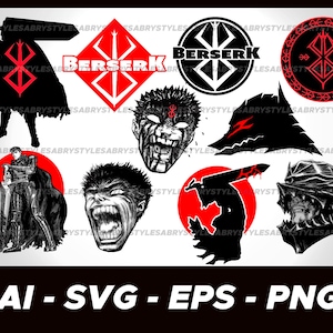 Berserk Manga Symbol Berserker Anime Guts Svg Ai Psd Png - Etsy