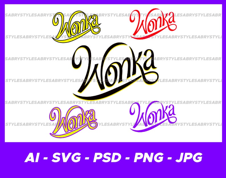 Wonka Logo Movie 2023 PNG SVG PSD Ai - Etsy