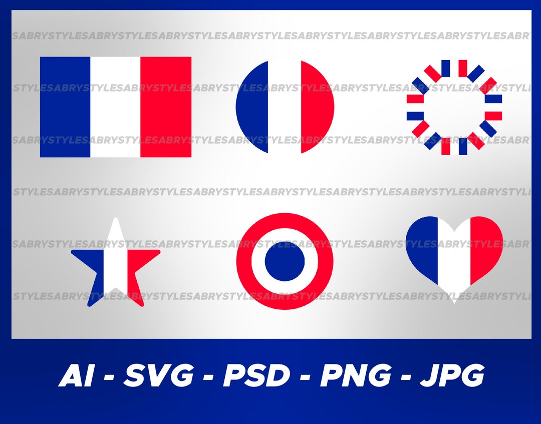 France Flag French Flag Svg Ai Psd Png Jpg - Etsy