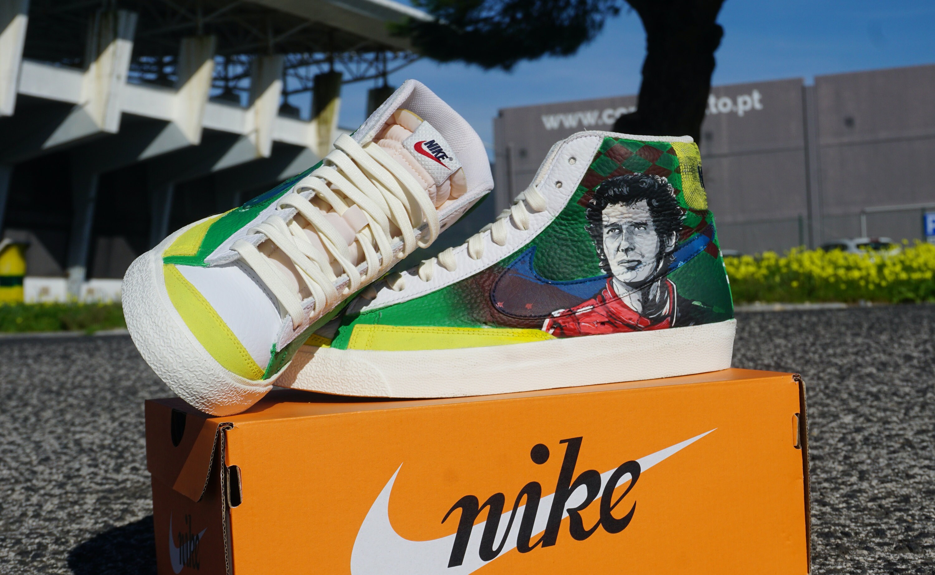 Custom Ayrton Senna Formula 1 Tribute Hand Painted Sneakers - Etsy