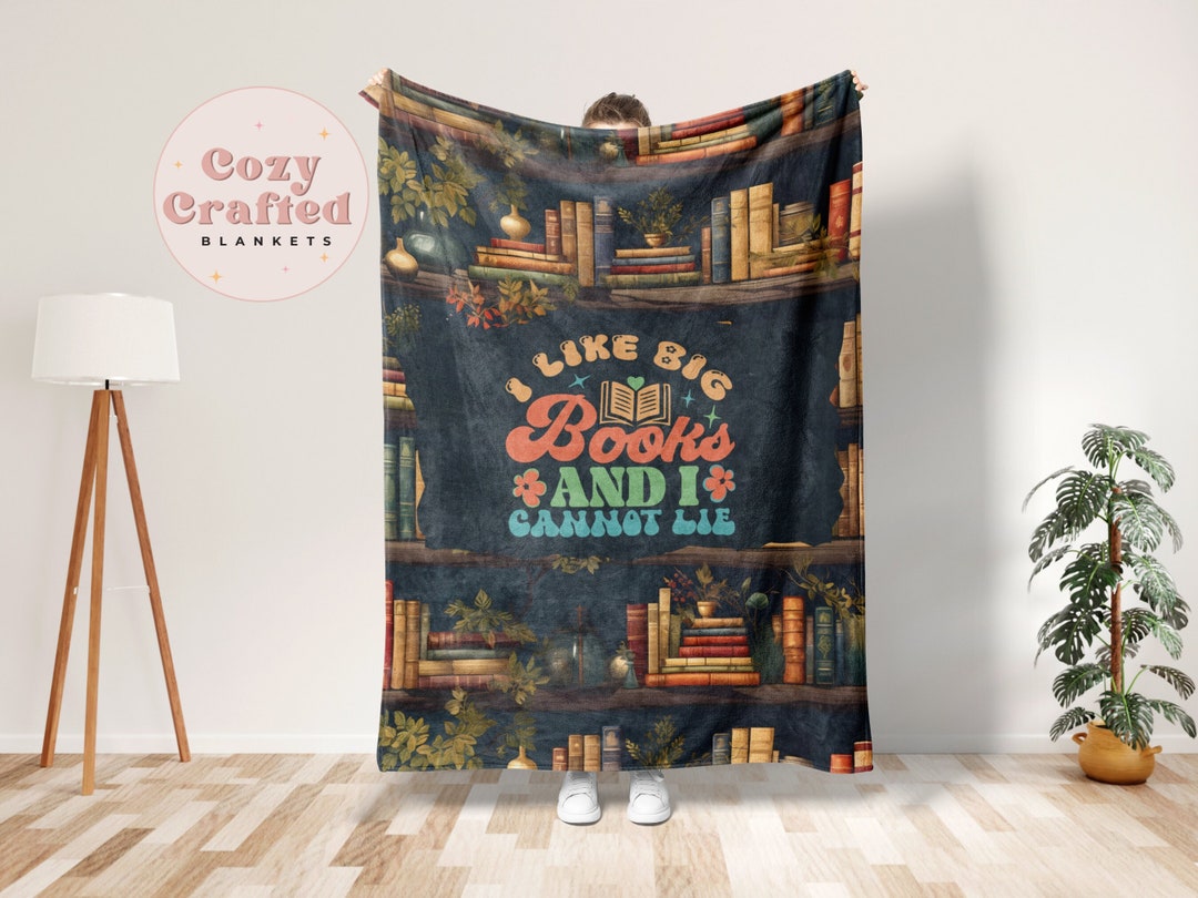 Book Blanket, Vintage Book Lover Reading Blanket, Bookish Bookworm Soft ...