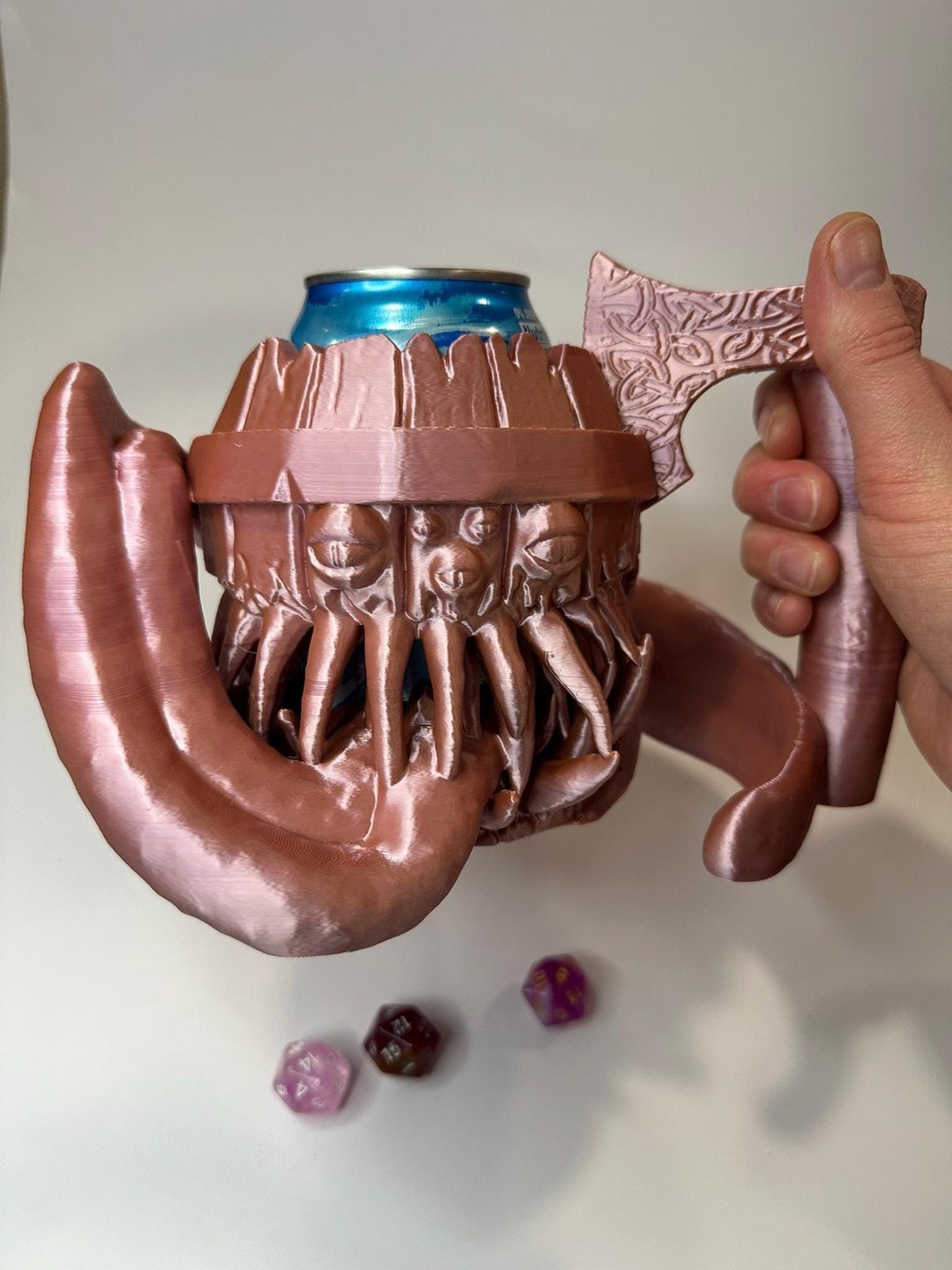 Mimic Dice Tower Mug: D&D Can Holder With Built-in Dice Roller - Etsy