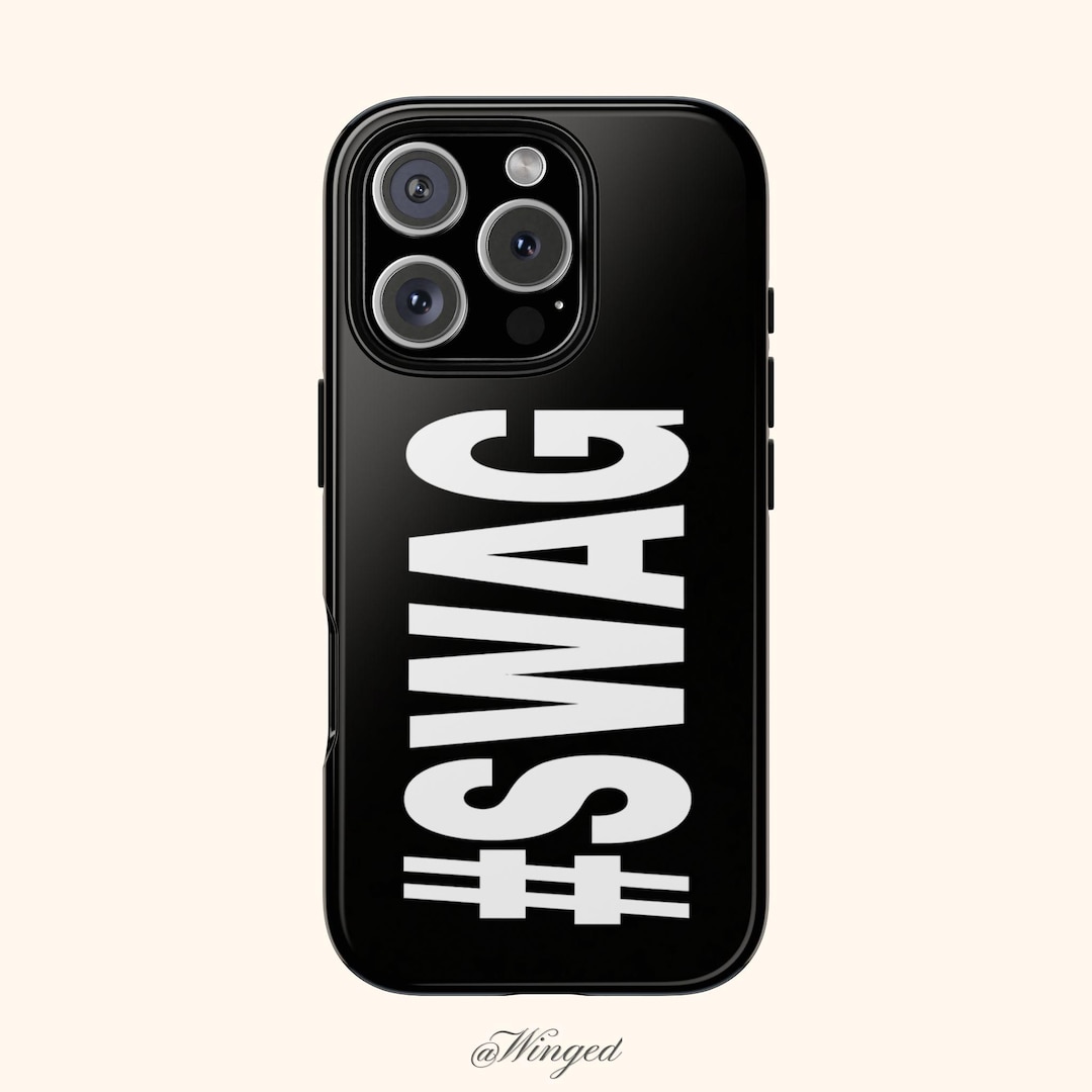 SWAG Phone Case | Black Typographic iPhone Cover | Graphic Phone Case ...