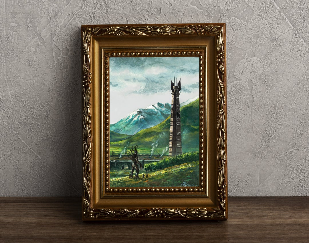 Print Isengard Lord of the Rings Tolkien Watercolor Illustration - Etsy