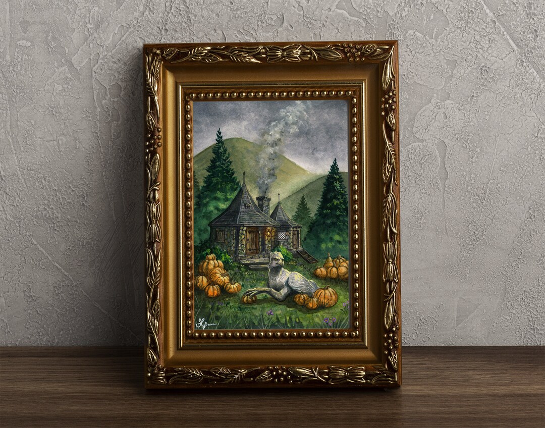 Print Hagrid Hut Buckbeak HP Watercolor Illustration - Etsy