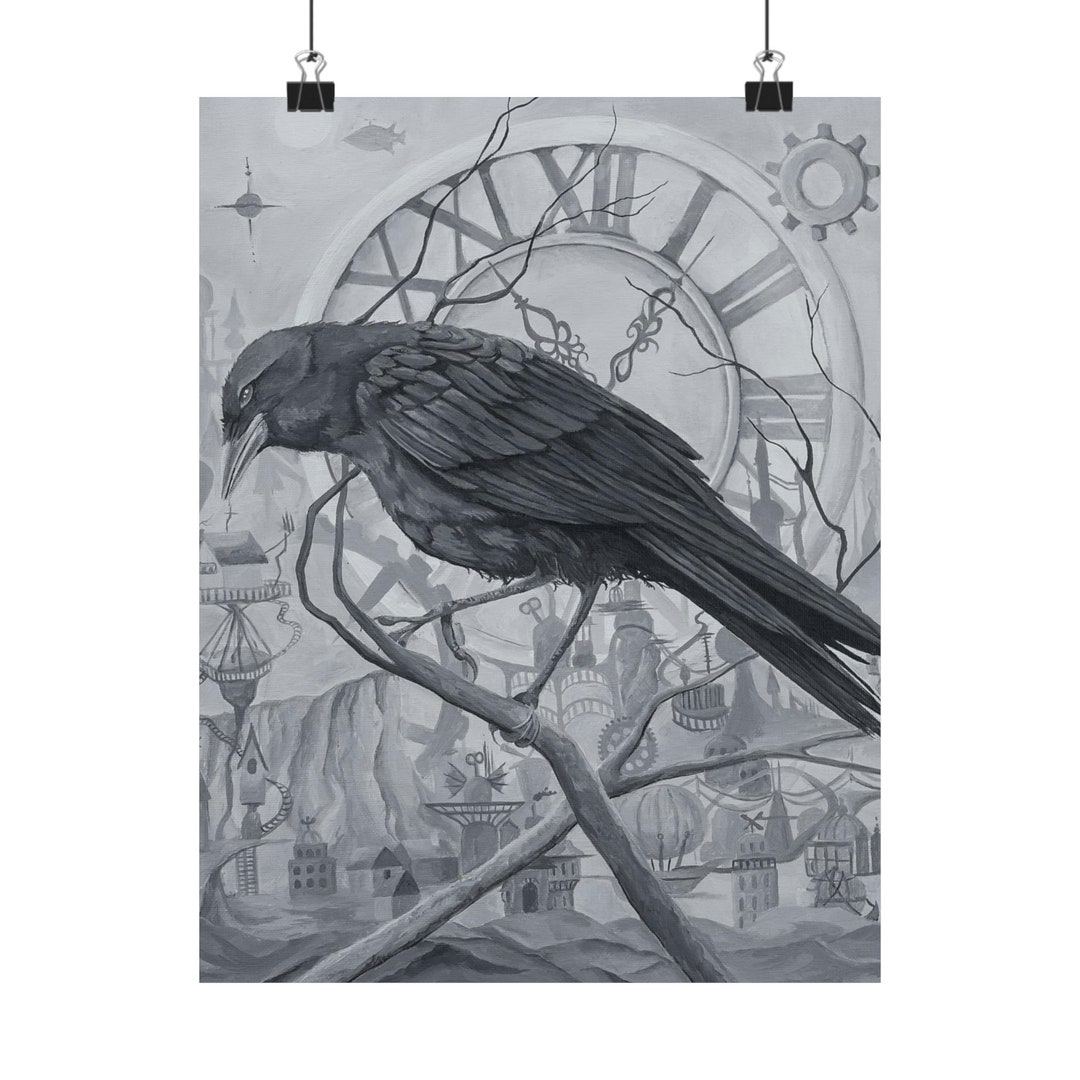 Matte Vertical Posters Raven Multiple Sizes Aesthetically - Etsy