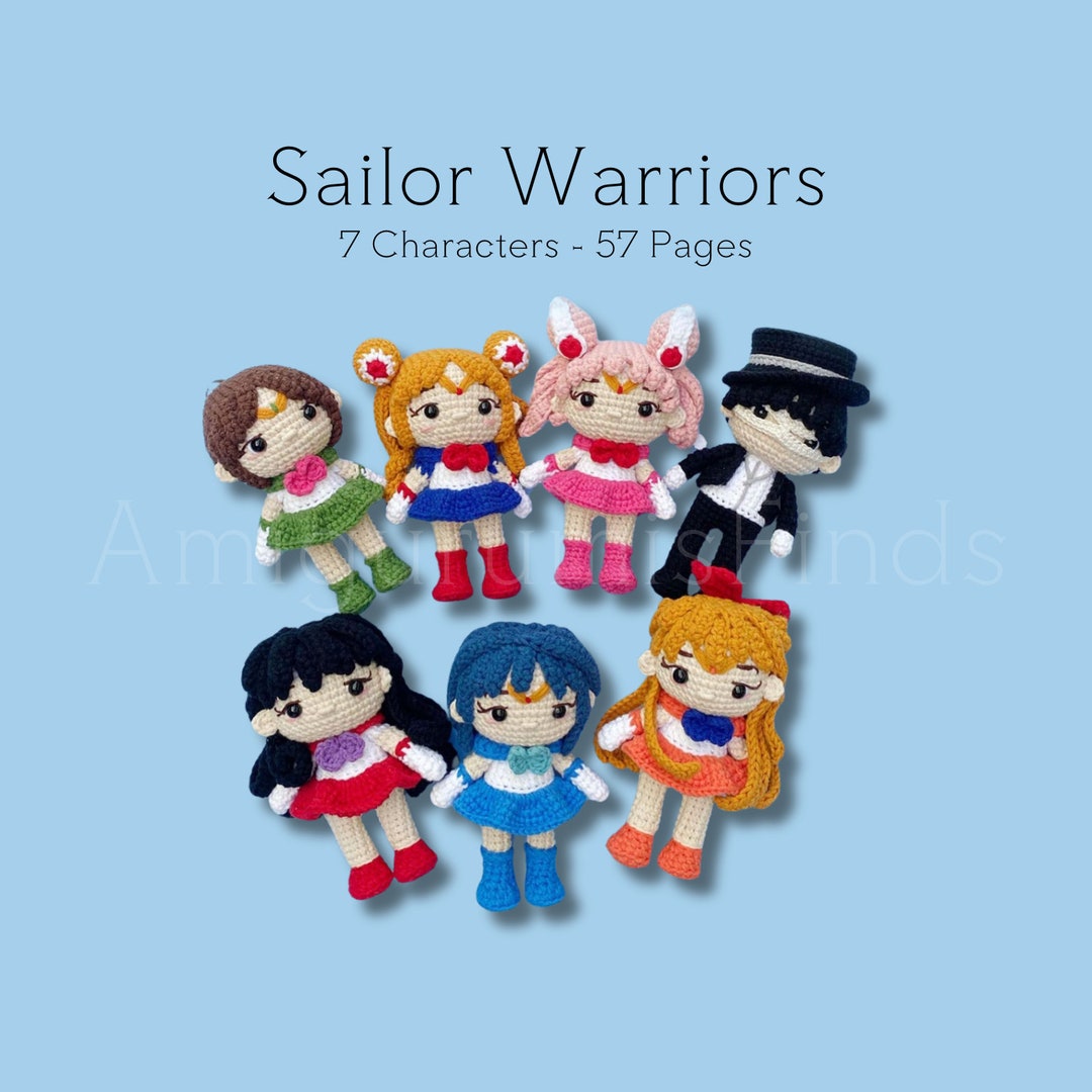 Sailor Moon Collection Crochet Pattern Bundle: 7 Sailor Moon Dolls, Doll Crochet Pattern ...
