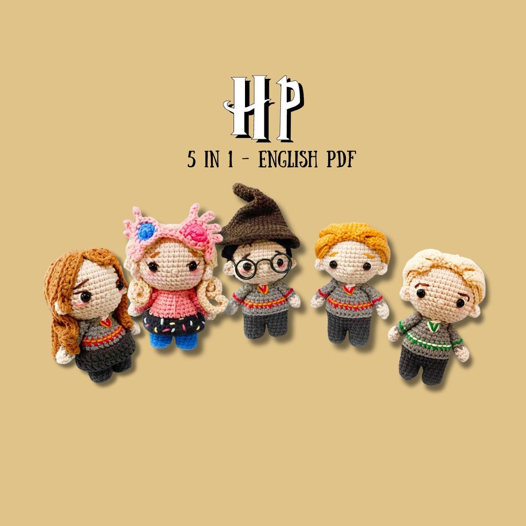 Bundle 5in1 Wizard Doll Crochet Patterns, English PDF - Etsy